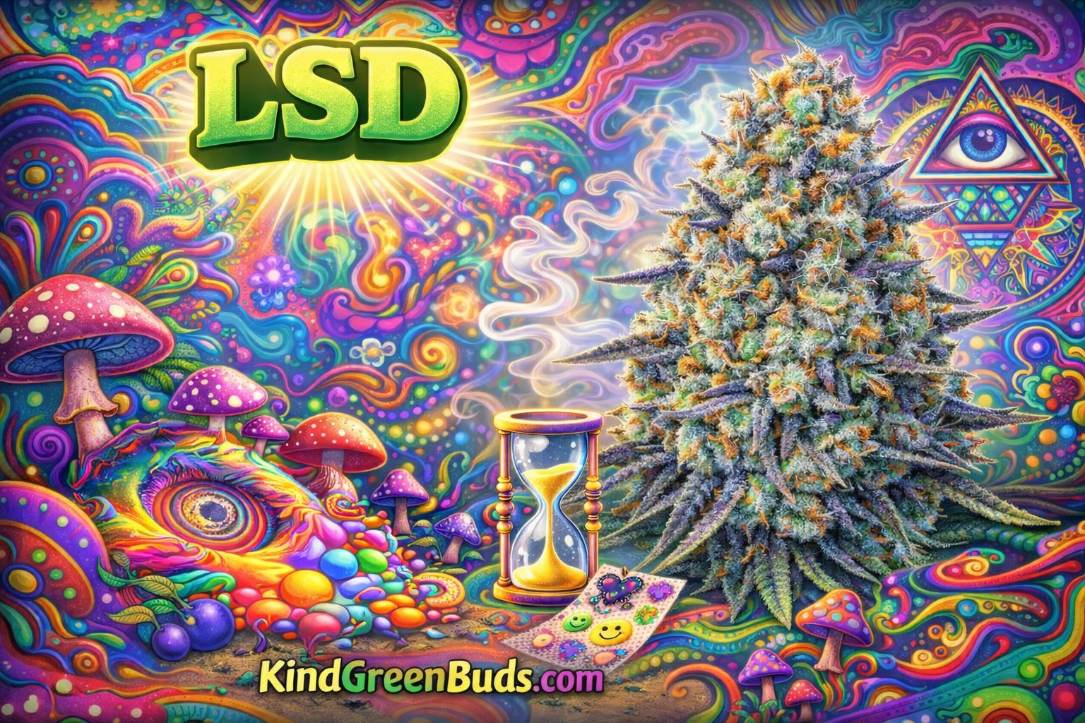 LSD Marijuana Strain - Kind Green Buds