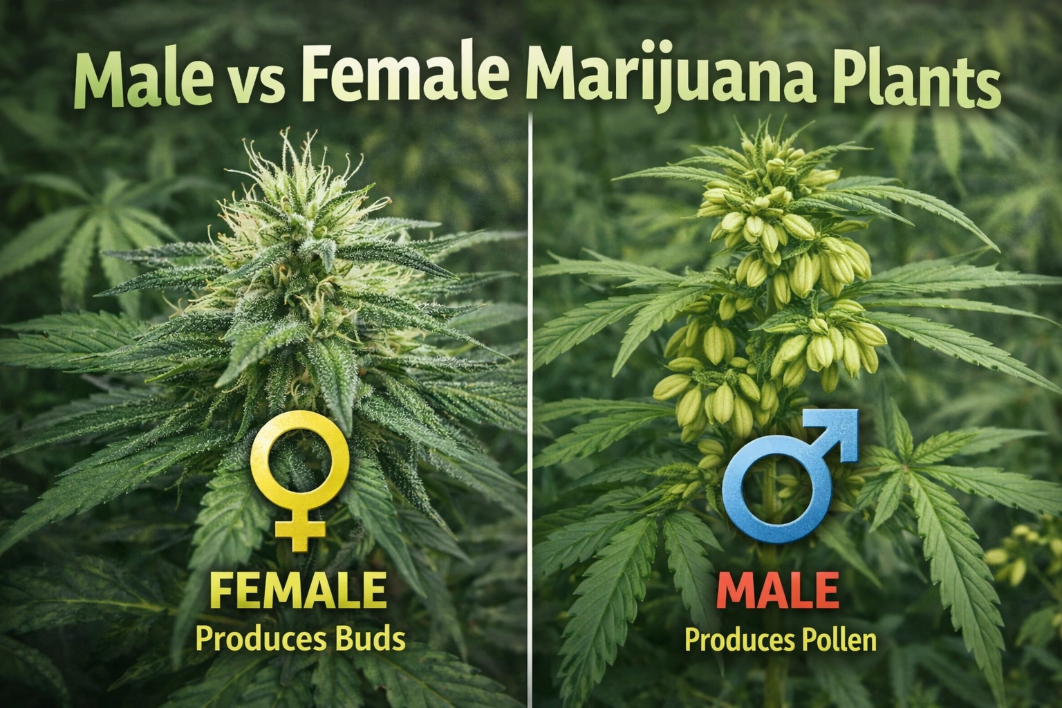 Male vs Female Marijuana Plants: Understanding Cannabis Plant Sex ...