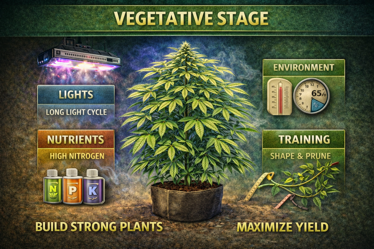The Vegetative Stage of Cannabis: A Complete Grower’s Guide - Kind ...