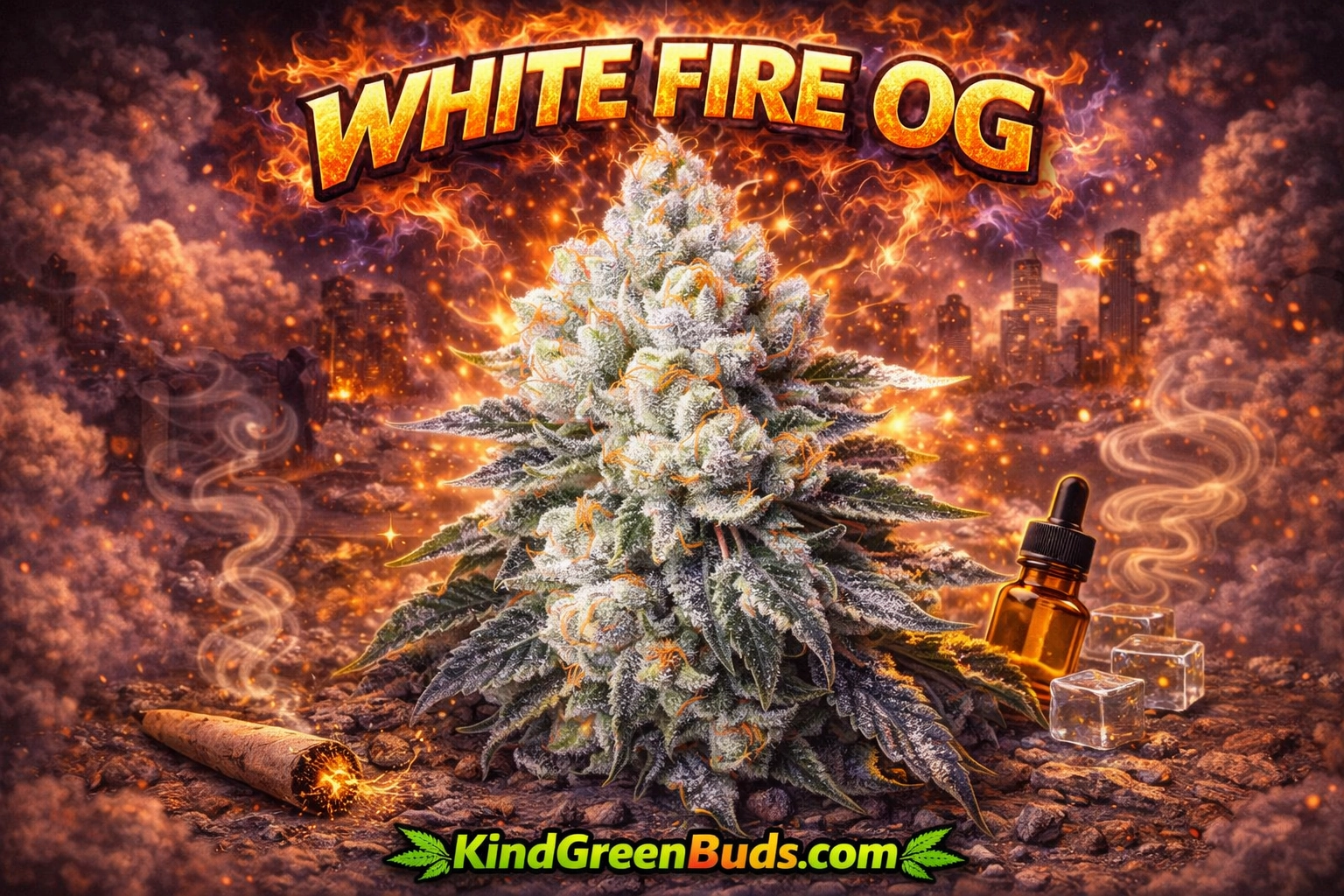 White Fire OG Marijuana Strain - Kind Green Buds