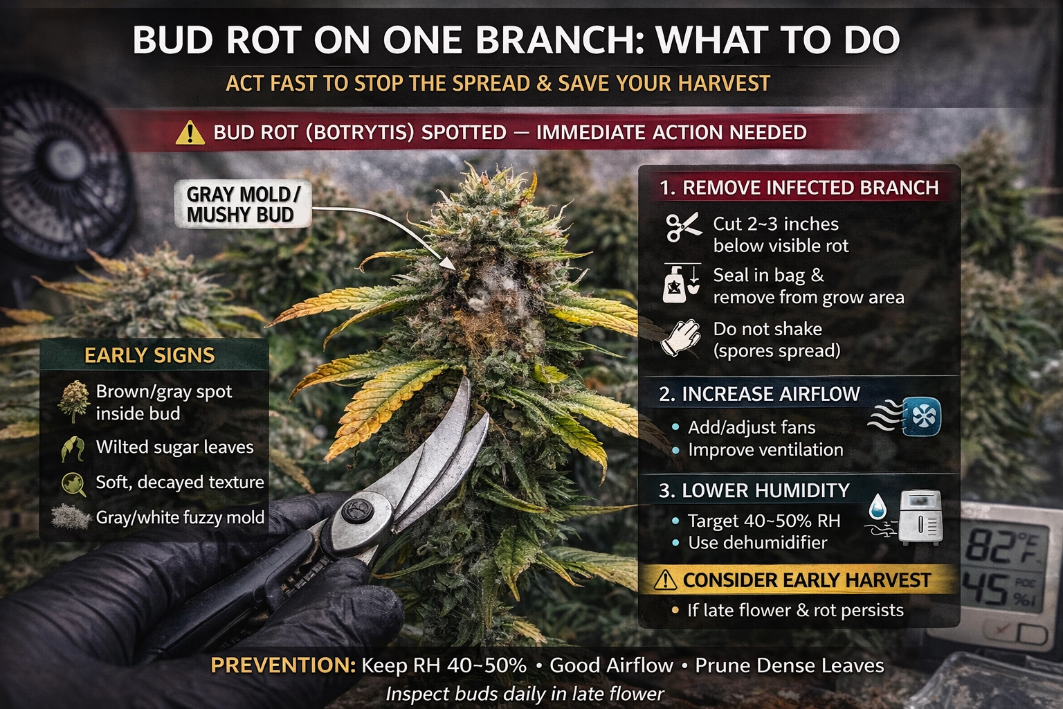 Bud Rot on One Branch: What to Do - Kind Green Buds