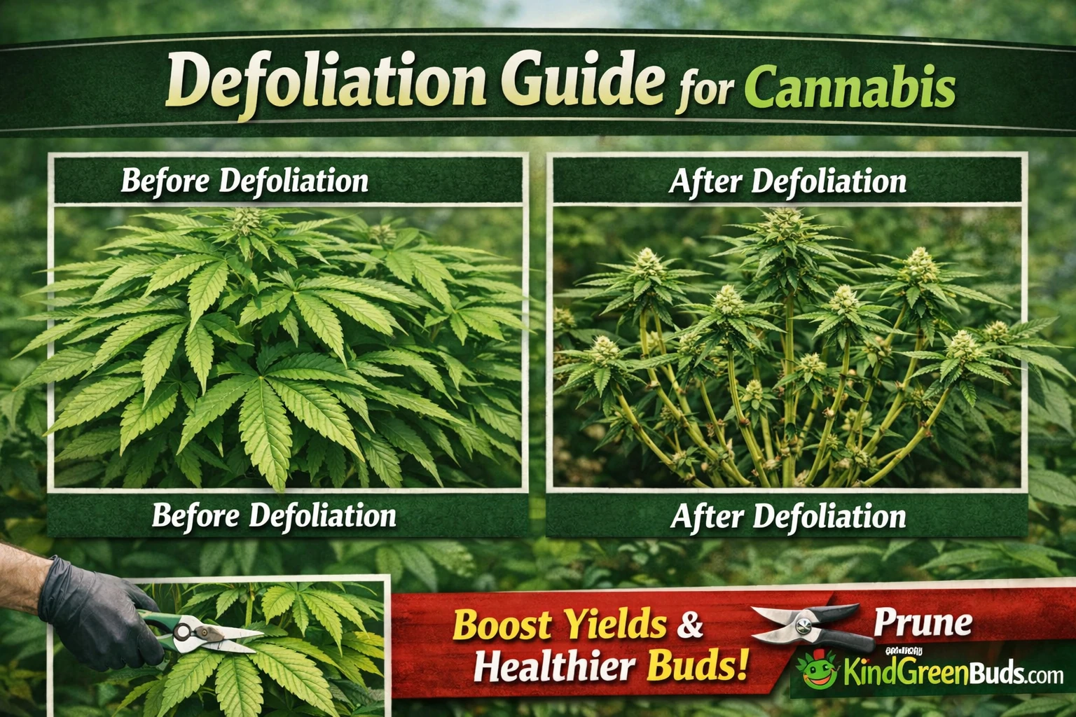 Defoliation Guide for Cannabis - Kind Green Buds