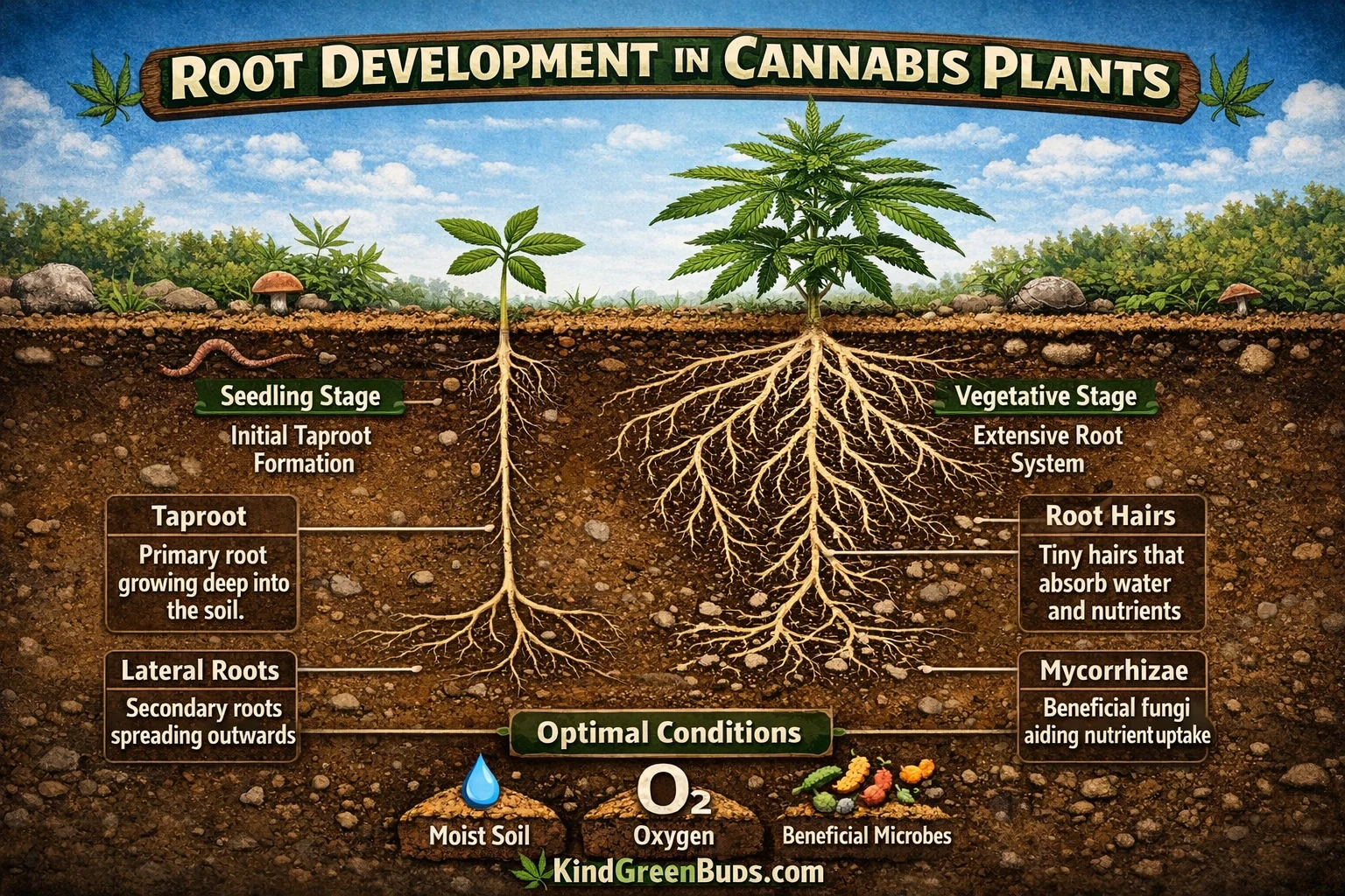 Root Development in Cannabis Plants - Kind Green Buds
